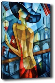 Obraz na plátně Cubism lady 50x70 cm