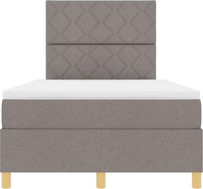 Postel s boxspringem s čelo Taupe 120 x 200 cm textil 3339690