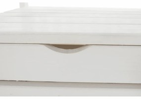 Zahradní lavička, bílá, 123,5 cm, DILKA