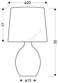 Candellux Stolní lampa AMBON 1xE14/40W/230V bílá CA0262