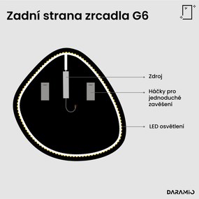 Atypické zrcadlo do koupelny s LED osvětlením G6