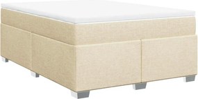Box spring postel s matrací krémová 140x190 cm textil 3285135