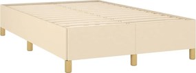 Box spring postel s matrací a LED krémová 120x190 cm textil 3270272