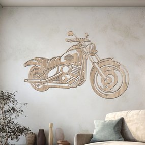 dřevo života Dřevěný obraz motorky Chopper Zvolte rozměr (cm): 95x61, Zvolte barvu dekoru: Dub Sonoma