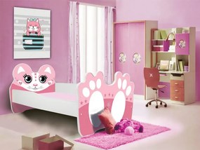 Postel s matrací BEAR PINK 160x80