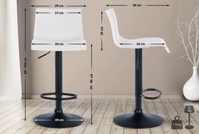 Barová židle Branford plast – bílá