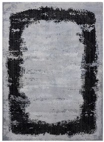 Dywany Łuszczów, Kusový koberec Core A004 Frame black/light grey, 120x170, šedá, chodba / předsíň