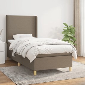 Box spring postel s matrací taupe 80x200 cm textil