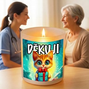 Ahome CZ Originální skleněný svícen Děkuji