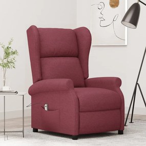 Elektrické polohovací křeslo ušák vínové textil 3098322