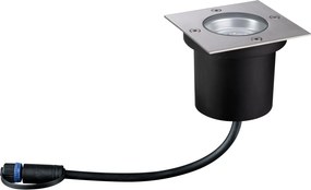 P 94227 Plug & Shine zemní svítidlo hranaté IP65 3000K 4W 24V stříbrná - PAULMANN