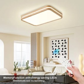 BRILAGI - LED Stmív. svítidlo MOLINA SQUARE LED/54W/230V dub 60x40 cm + DO