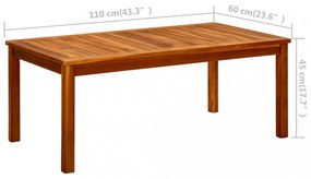 Zahradní konferenční stolek akácie Dekorhome 110x60x45 cm