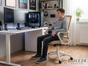 Juniorská židle MAGIC - béžová síťovina