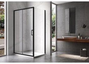 BPS-koupelny Obdélníkový sprchový kout HYD-OK103 90x80 černý/transparent + vanička HYD-OSV-SXL03B černá
