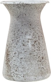 Šedý bílý antik dekorativní kovový džbánek - 12*12*20 cm