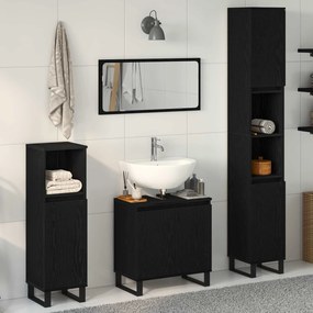 Sada koupelnového nábytku 3 ks Černý dub 30 x 30 x 190 cm 3333100