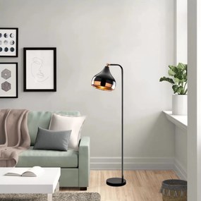 Stojací lampa Yıldo 120 cm černo-měděná