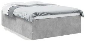 Rám postele betonově šedý 135 x 190 cm kompozitní dřevo