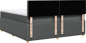 Box spring postel s matrací tmavě šedá 180x200 cm textil 3287550