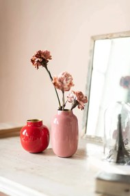 Pip Studio kovová váza 14cm, růžová (kovová váza)