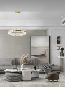 LED stmívatelný platinum zlaté moderní svítidlo Kezo