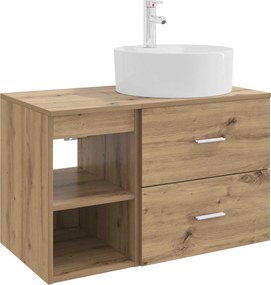 Sada koupelnového nábytku 2 ks Dub artisan Kompozitní dřevo 3403911