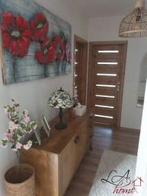 Dekorace umělý růžový kvetoucí stromek - 22*22*90 cm