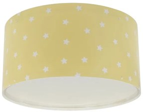 Dalber 82216A - Dětské stropní svítidlo STAR LIGHT 2xE27/60W/230V žlutá