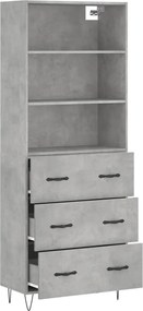 vidaXL Skříň highboard 69,5 x 34 x 180 cm kompozitní dřevo [3189375] Barva: Betonová šedá