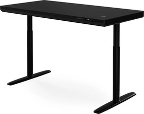 Elektrický psací stůl sit-stand se zásuvkou a bezdrátovou nabíječkou Qi černý, 1400 mm: ELLIS