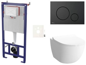 Cenově zvýhodněný závěsný WC set SAT do lehkých stěn / předstěnová montáž+ WC SAT Infinitio SIKOSSINF68K