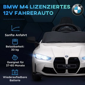 AIYAPLAY dětské elektrické autíčko s dálkovým ovládáním BMW M4 bílé