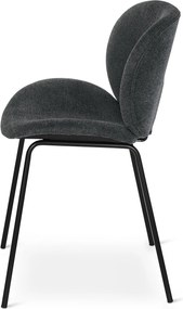 Tchibo - Polstrovaná designová židle - barva: šedá