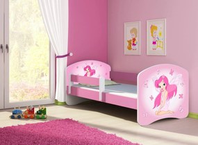 Dětská postel - Růžová víla 2 160x80 cm růžová