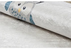 Dywany Luszczow Dětský kusový koberec BAMBINO 1161 pratelný Sovy, protiskluz, šedá Rozměr koberce: 140 x 190 cm