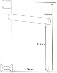 Mexen ELBA - VYSOKÁ BATERIE UMYVADLOVÁ 2, Chromová, 74111-00