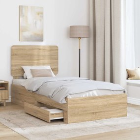 Rám postele se zásuvkou Sonoma dub 90 x 190 cm Kompozitní dřevo 3412839