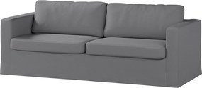 Potah na pohovku IKEA Karlstad 3-místná, nerozkládací, dlouhý barva šedá látka pletený vzor