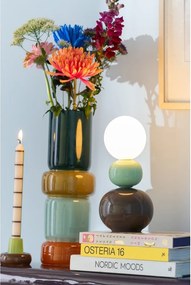 Keramická stolní lampa v mentolové barvě/hnědá (výška 26 cm) Firenze Pellet – Leitmotiv