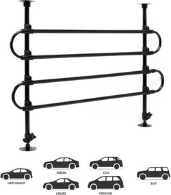 Mříž do auta pro přepravu psa fudajo – 60-117 cm, 82-140 cm (61940)