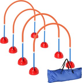 PawHut Agility Set pro psy - 4-dílná sada výcvikového vybavení pro agility, skoky s nastavitelnými dvířky a taškou pro přenášení, tréninkové doplňky p