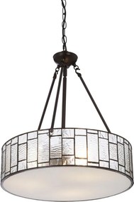 Kovové závěsné svítidlo se skleněným stínidlem ø 46 cm Waldorf – Premier Housewares