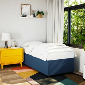 Box spring postel s matrací modrá 90x190 cm textil 3285101