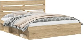 Rám postele s čelo Sonoma 200 x 200 cm Masivní borové dřevo 3411706