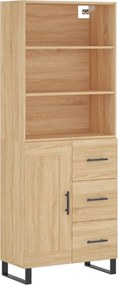 Skříň highboard dub sonoma 69,5 x 34 x 180 cm kompozitní dřevo 3190048