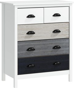 HOMCOM Komoda Úložná skříňka s 5 zásuvkami Ochrana proti překlopení do ložnice Obývací pokoj v bílé barvě 70x38x85cm | Aosom.de