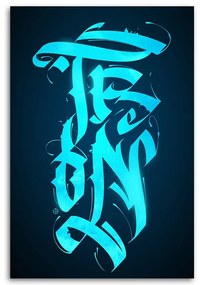 Gario Obraz na plátně Modrý nápis - Nikita Abakumov Rozměry: 40 x 60 cm