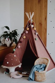 Vigvam design Teepee Vesper Brown &amp; Gold - ČTVERCOVÉ BEZ Podlážky