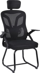 Ergonomická kancelářská židle STEEL - černá síťovina